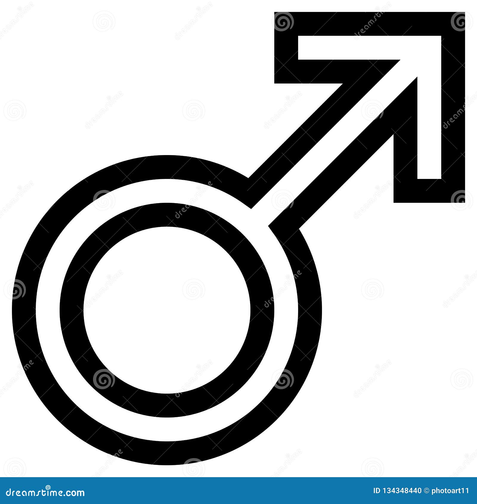 Male Symbol Icon - Black Outlined, Isolated - Vector Stock Vector ...