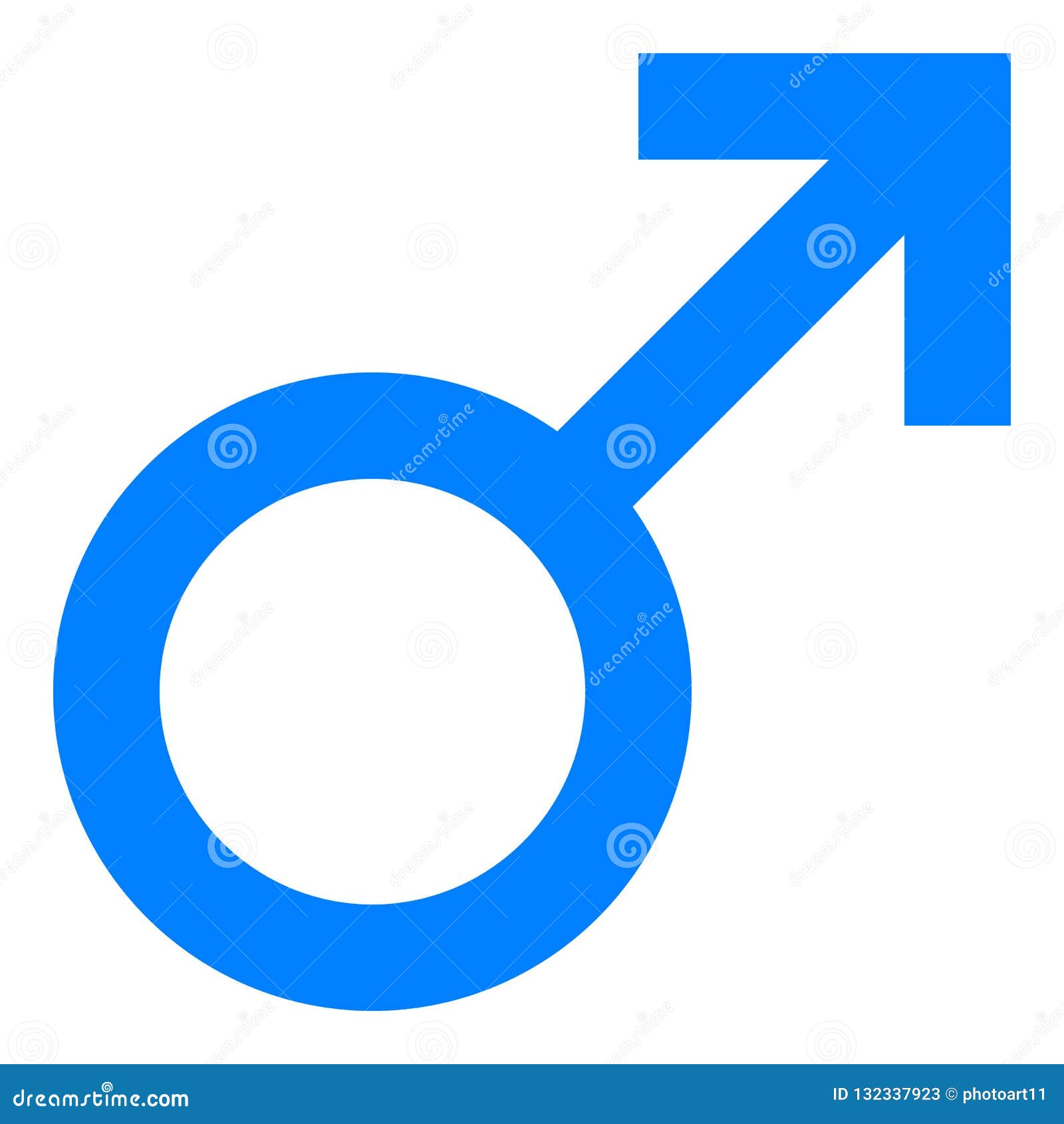 Male Symbol Icon - Blue Simple, Isolated - Vector Stock Vector ...