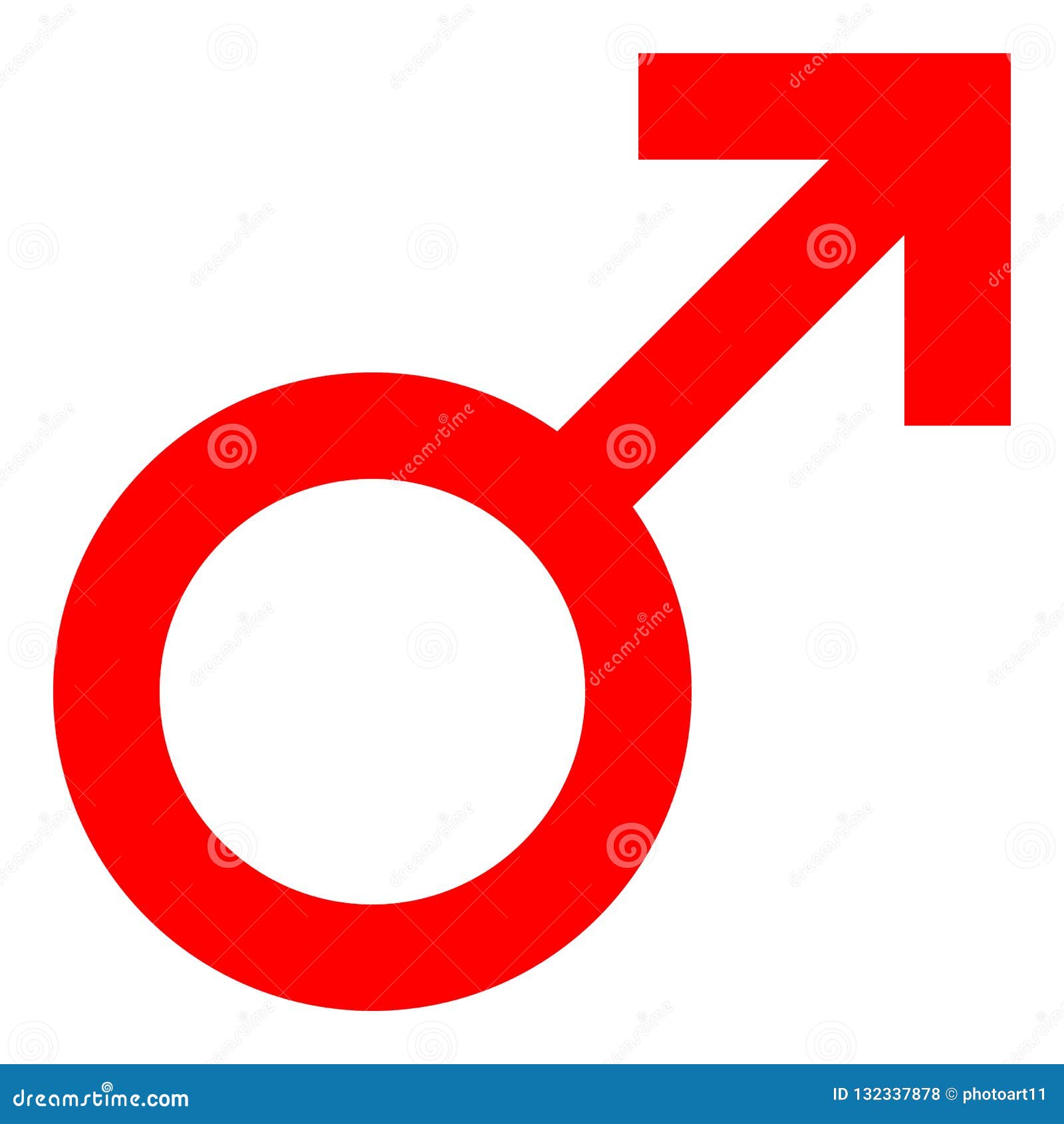 Male Symbol Icon - Red Simple, Isolated - Vector Stock Vector ...