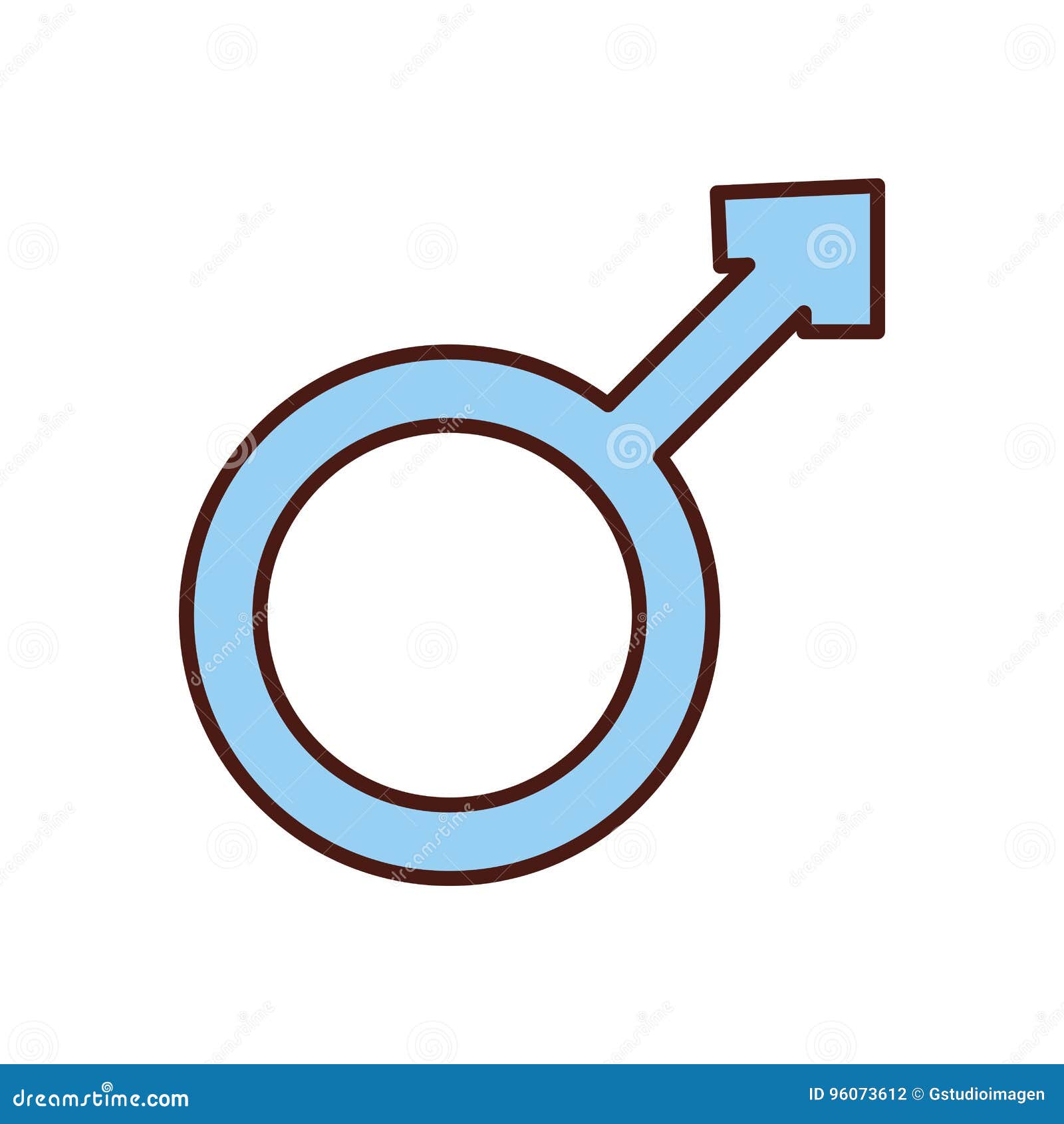 Male symbol isolated icon stock vector. Illustration of white - 96073612