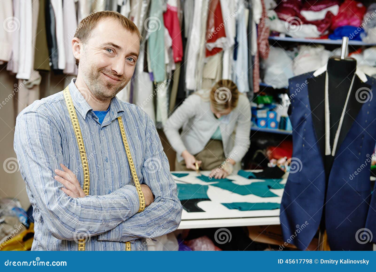 Male tailor portrait stock photo. Image of costume, occupation - 45617798