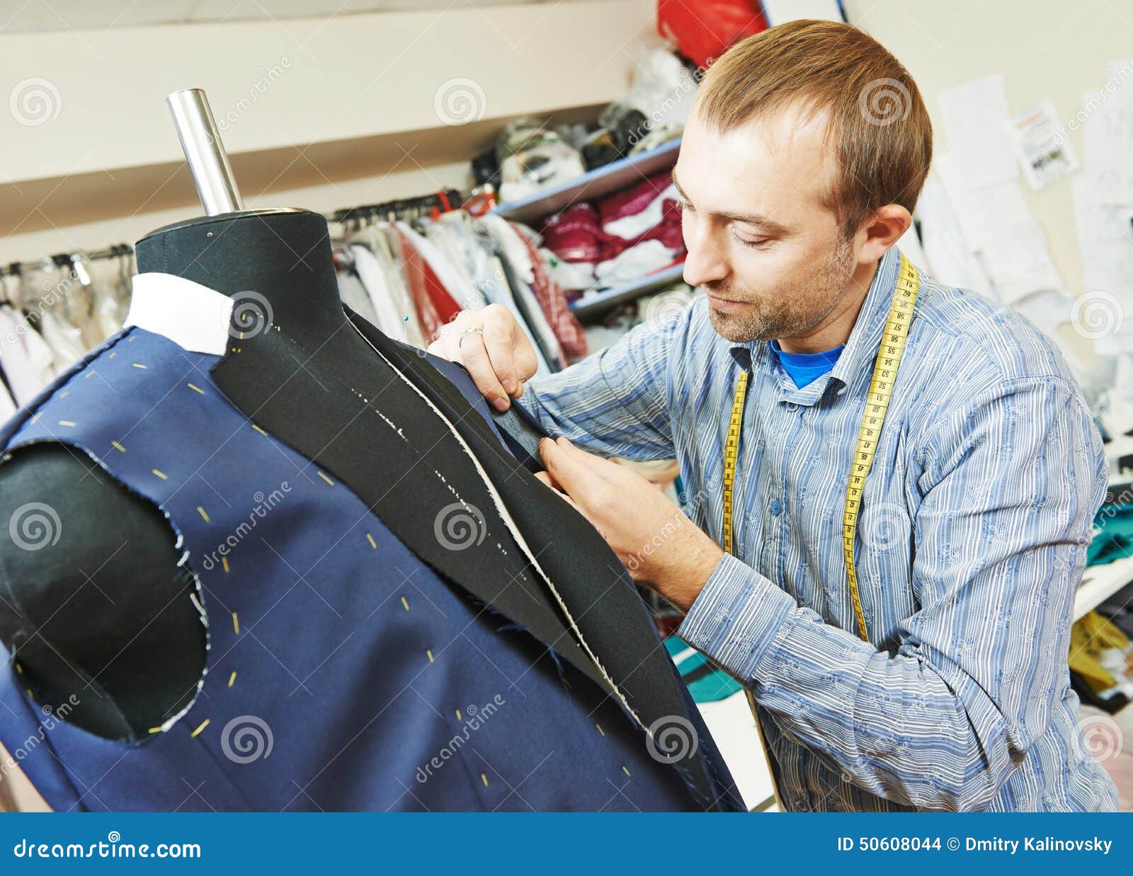 Male Tailor At Work Stock Photo | CartoonDealer.com #50632632