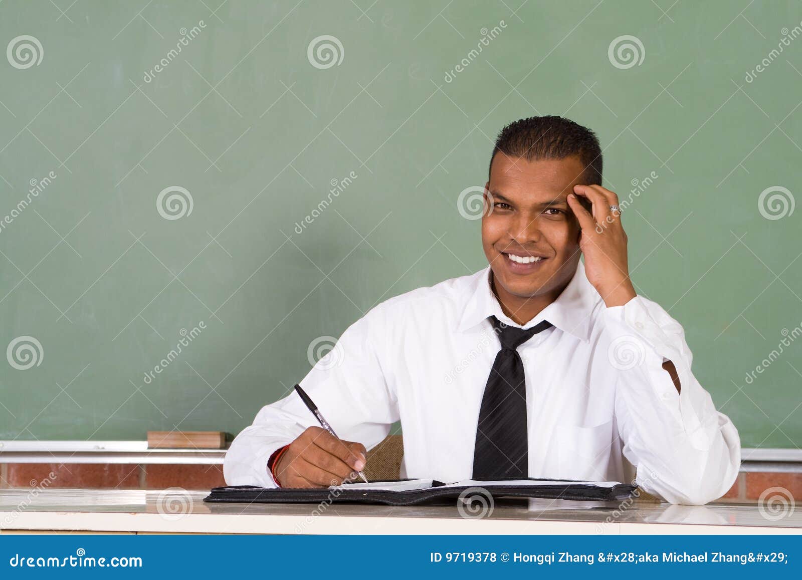 Male teacher stock photo. Image of chalkboard, middle - 9719378