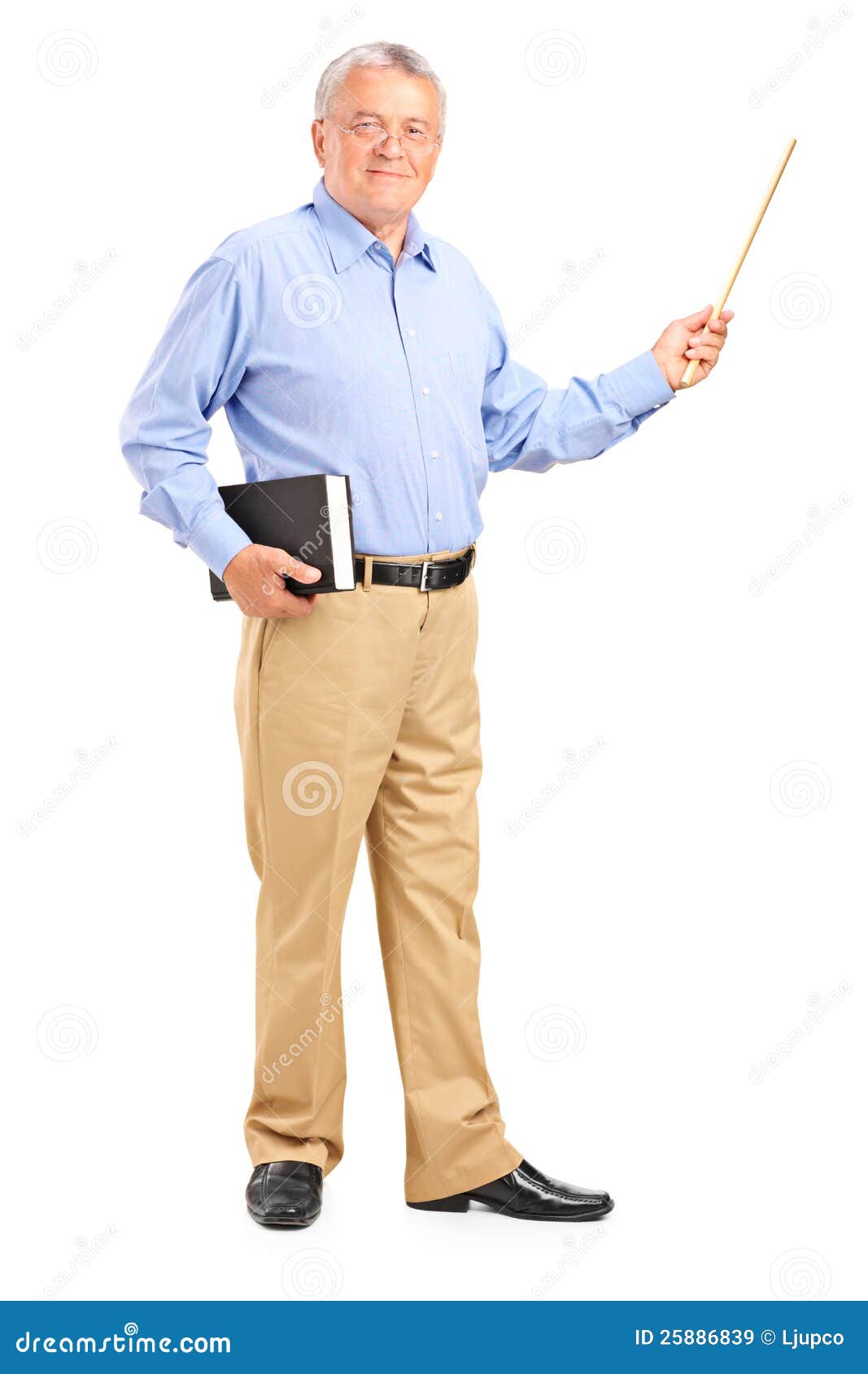 Male Teacher Holding a Wand and Book Stock Image - Image of caucasian ...