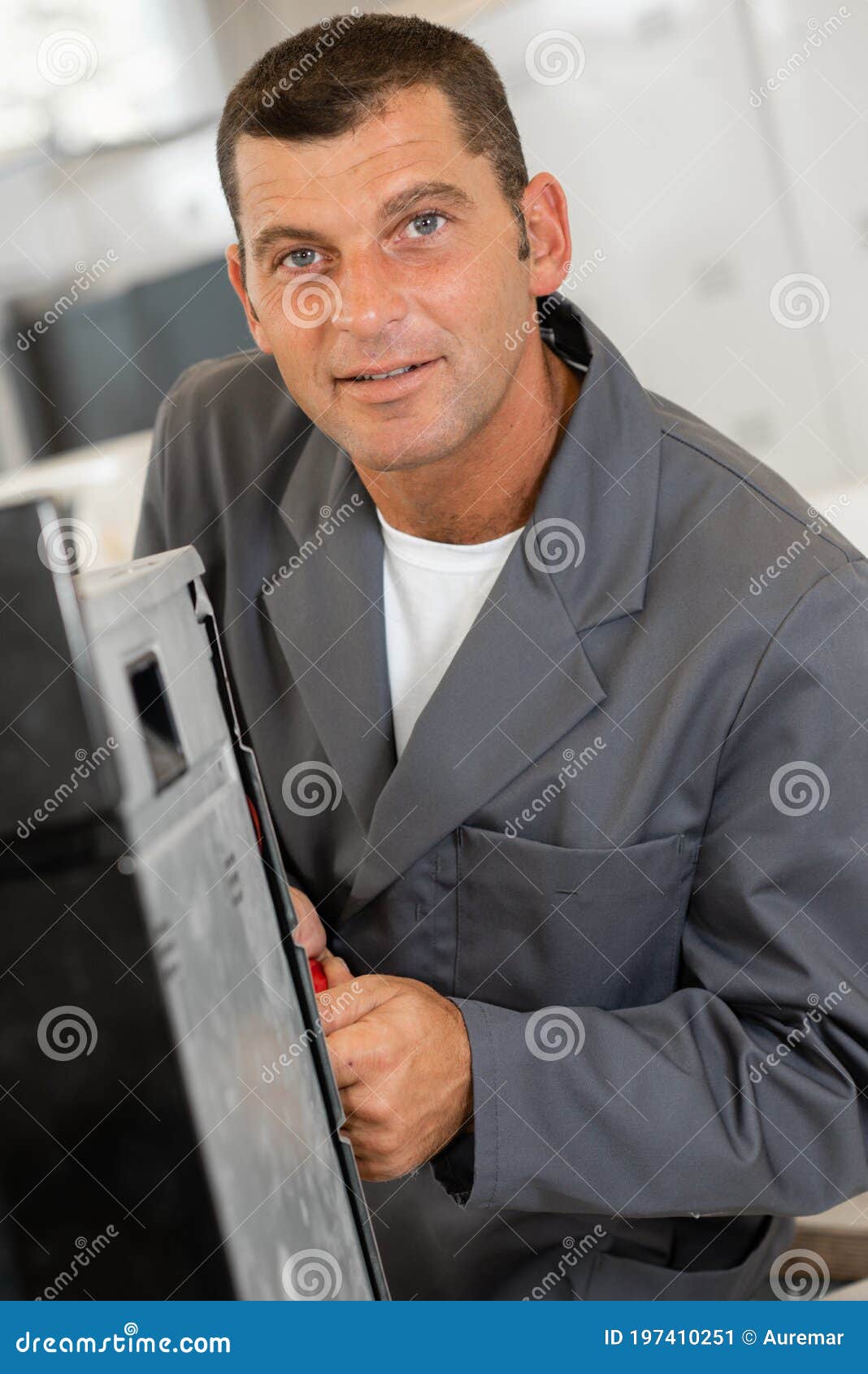 Male technician in factory stock image. Image of entrepreneur - 197410251