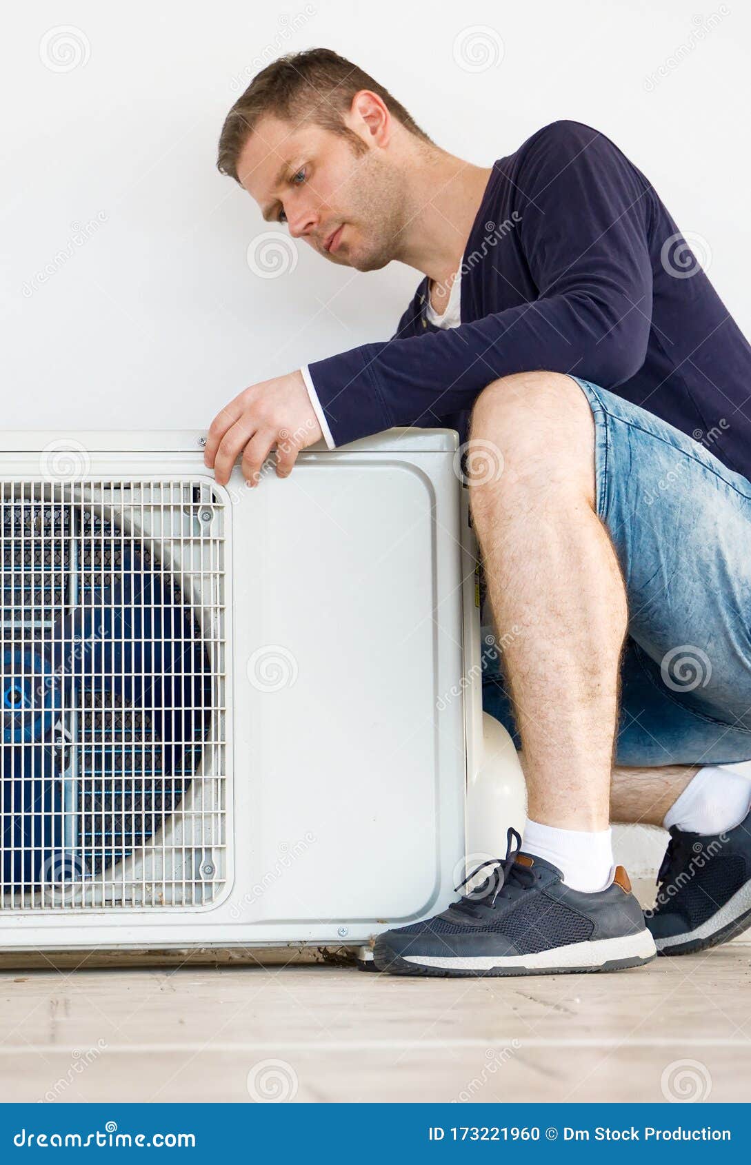 Man Installing Air-conditioning System Stock Photo - Image of installer ... Man Installing Air-conditioning System Stock Photo - Image of installer ...