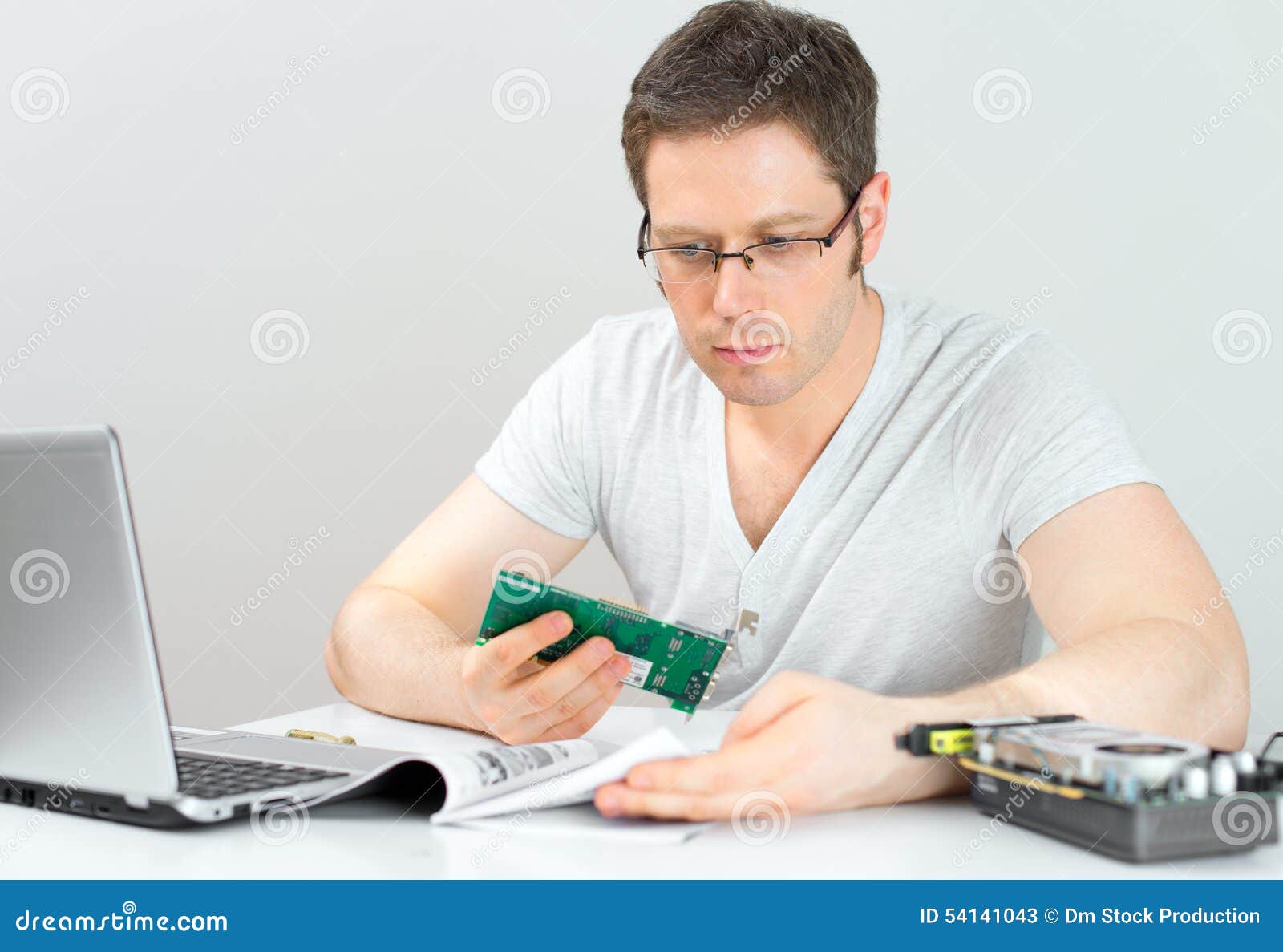 Male technician. stock image. Image of indoors, male - 54141043