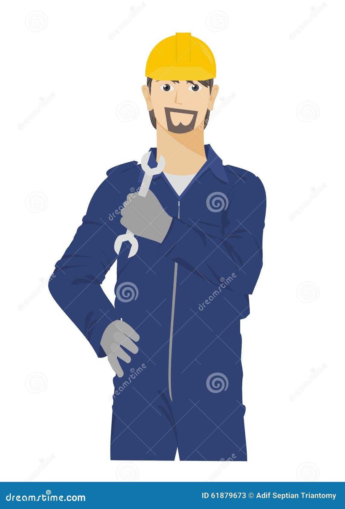 Male technician smiling stock vector. Illustration of engineer - 61879673