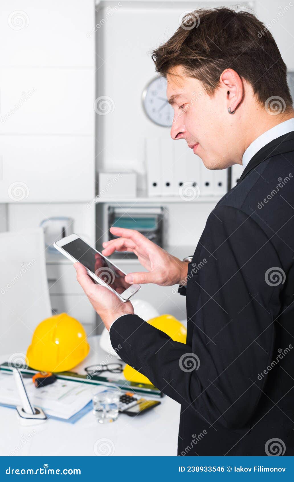Male Testing Modern Touchpad Stock Photo - Image of frame, modern ...