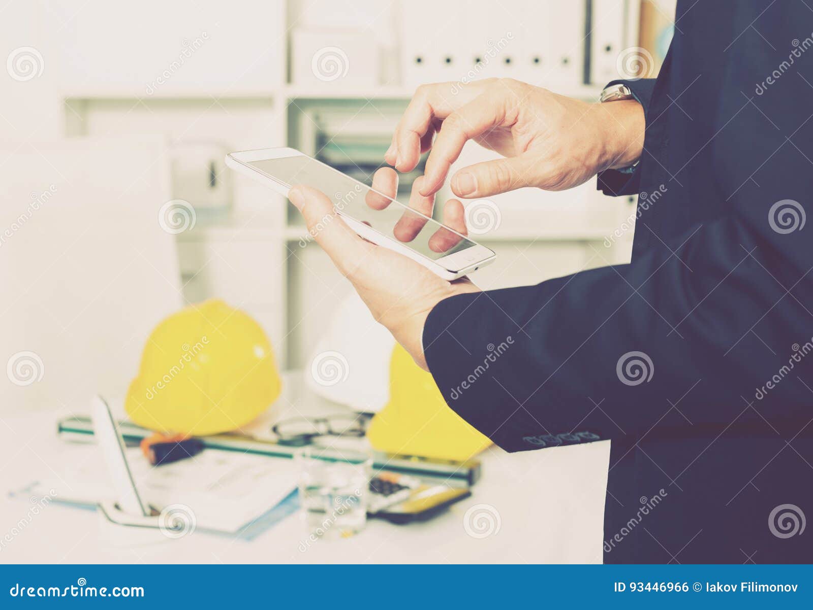 Male Testing Modern Touchpad Stock Photo - Image of middle, connection ...