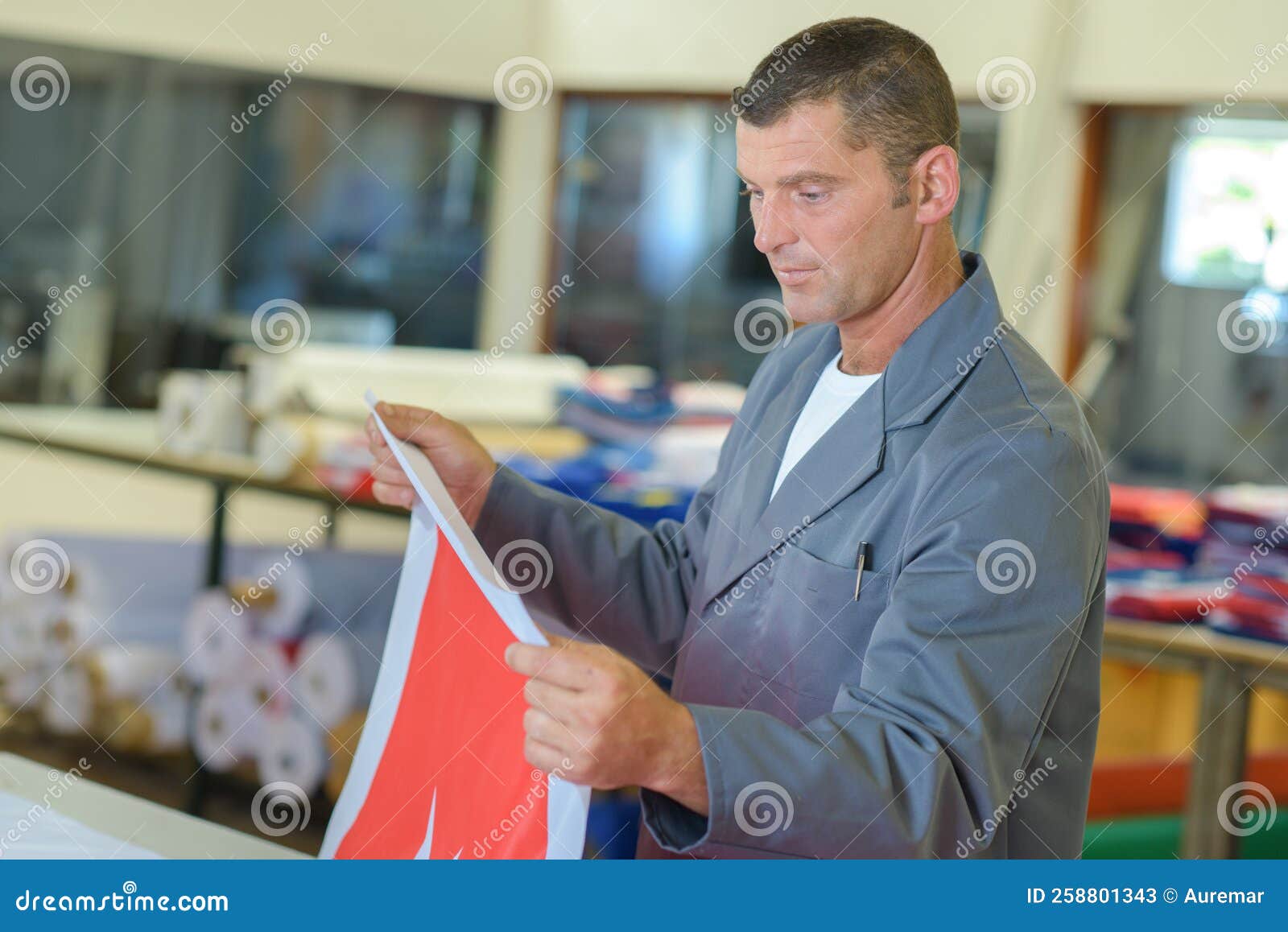 Male Textile Industry Worker Stock Image - Image of employee, textilist ...