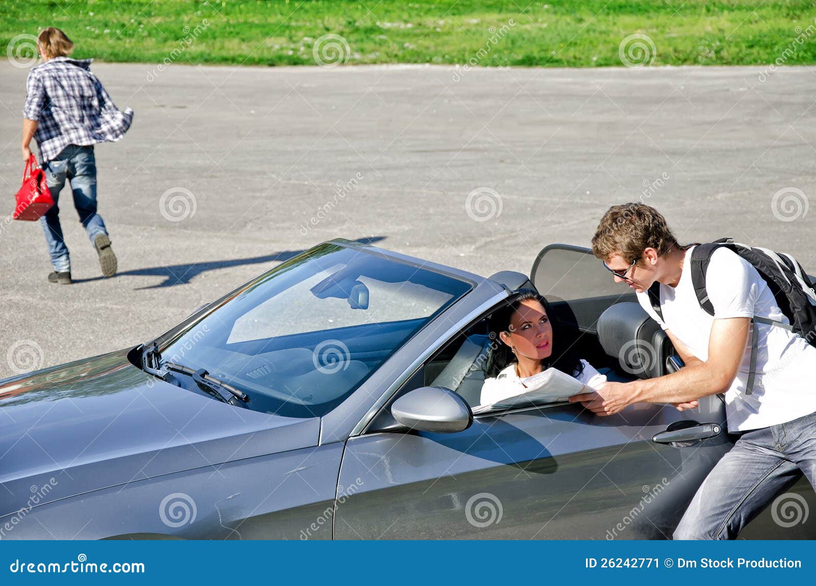 Male Thief Stealing Handbag Stock Image - Image of backpack, asking ...