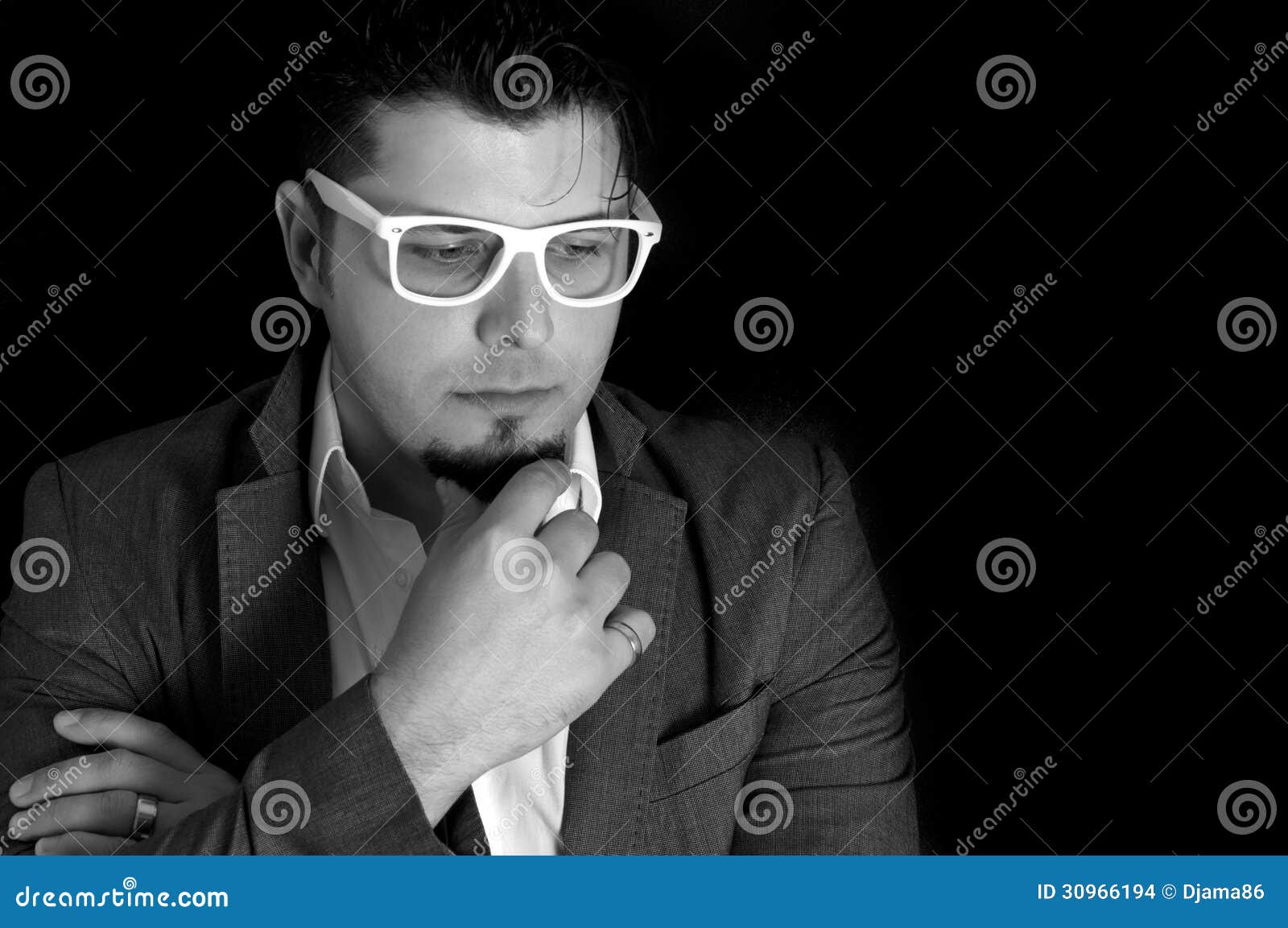Male thinking stock photo. Image of away, abstract, expertise - 30966194