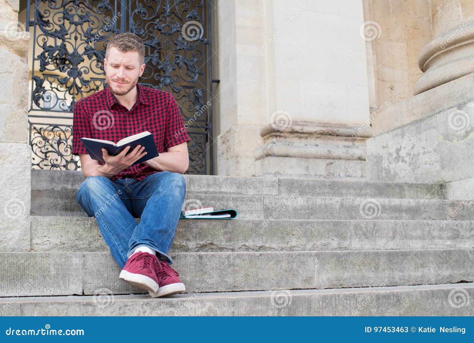Reading Outside Stock Photo | CartoonDealer.com #99470700