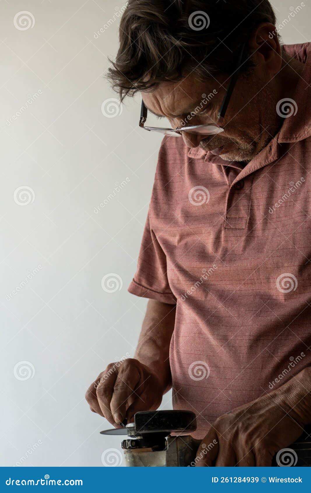 Male Unscrewing a with a Hand or Manual Screwdriver Stock Image - Image ...