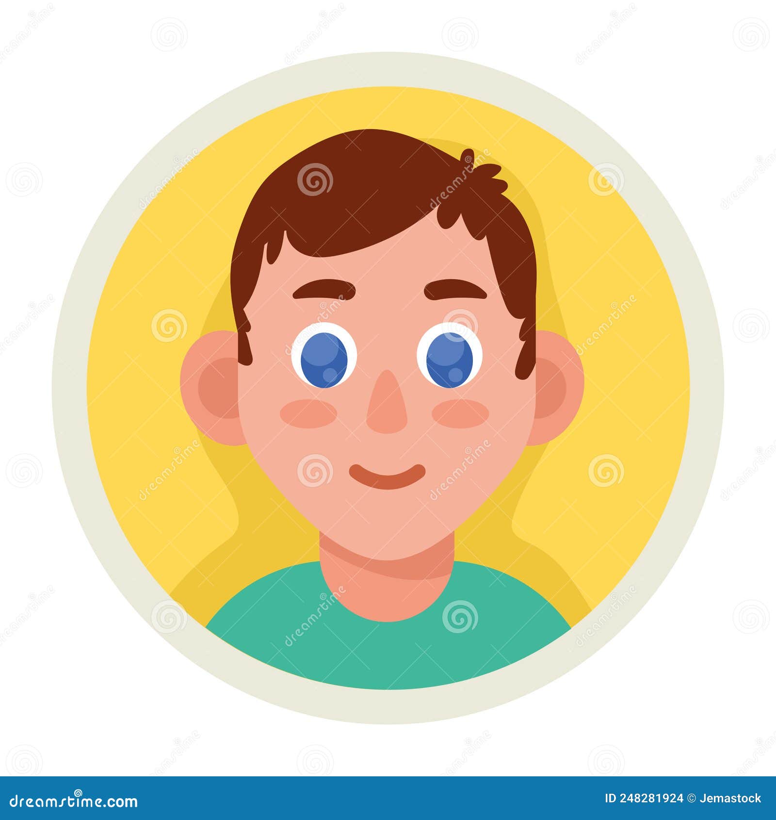 Male user face profile stock vector. Illustration of avatar - 248281924