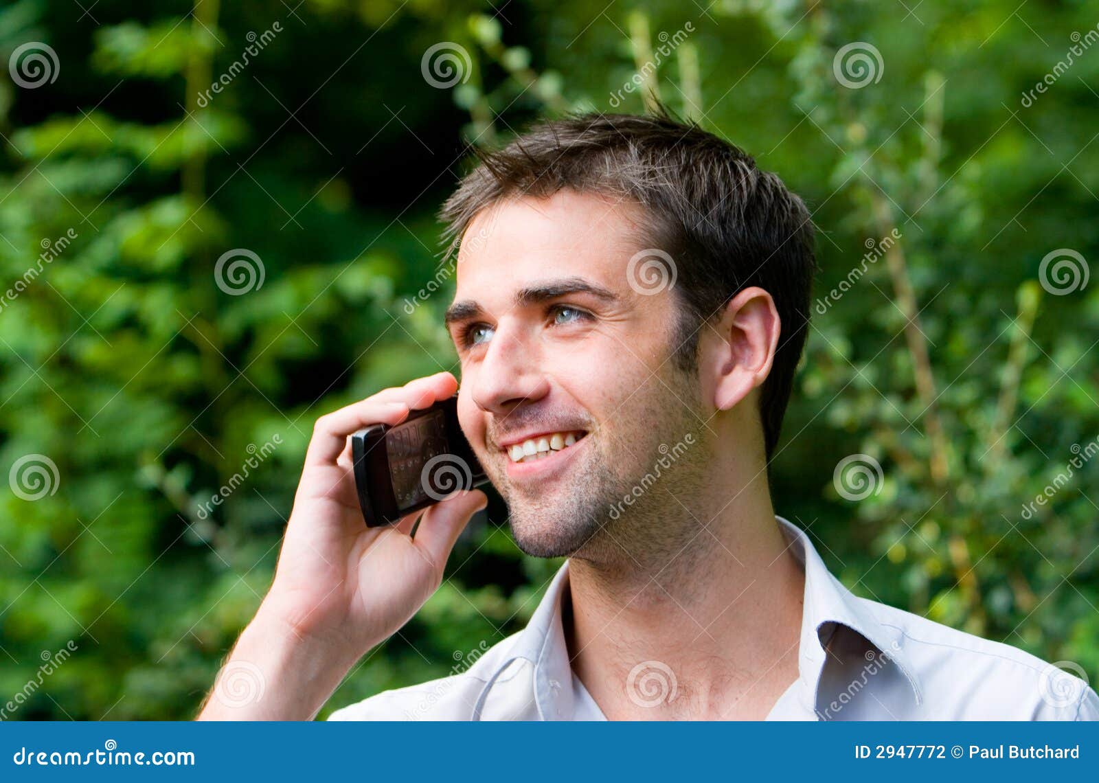 Male Using Mobile Phone stock photo. Image of finance - 2947772