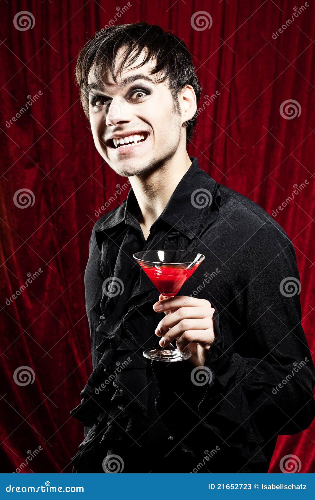Male Vampire with a Bloody Drink Stock Image - Image of vampire, drink ...