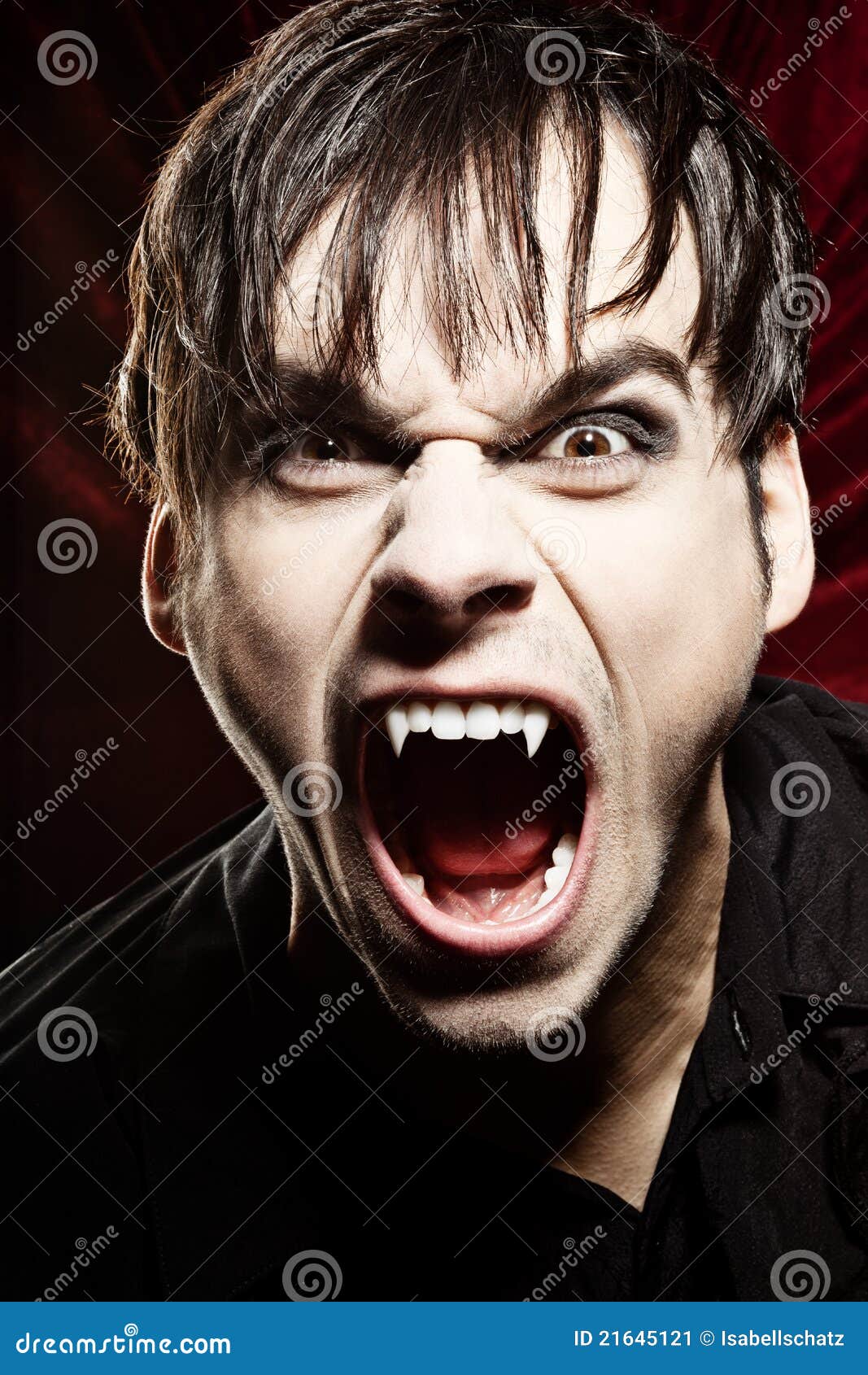 Male vampire screaming stock image. Image of portrait - 21645121