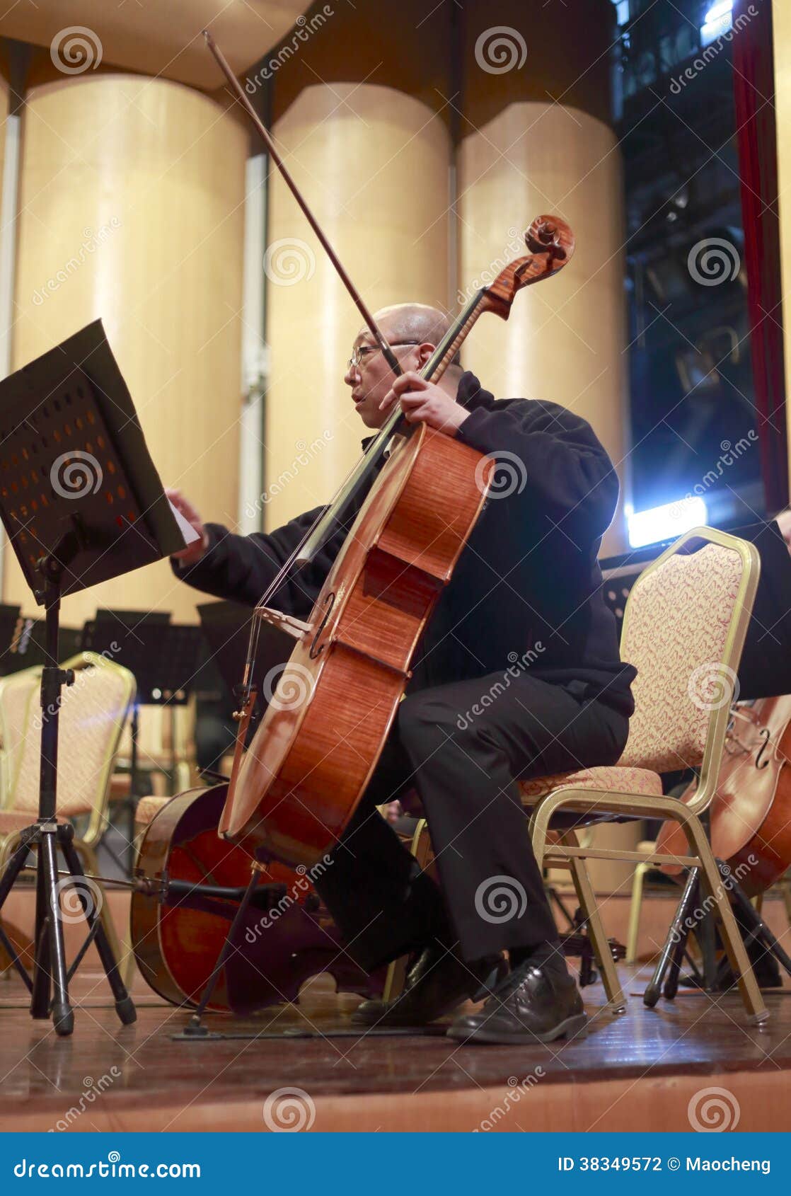 Male Viola Musician Practicing before the Show Editorial Photography ...