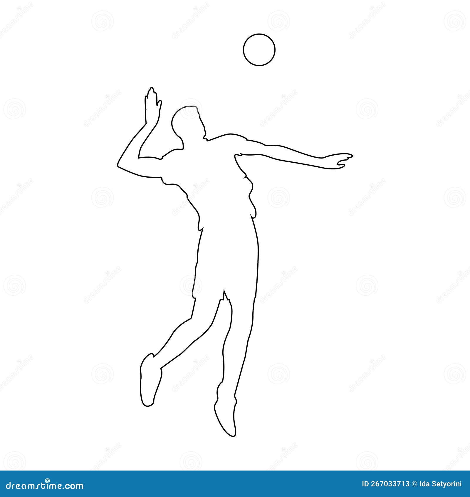 Male Volleyball Player Icon Vektor Stock Illustration - Illustration of ...