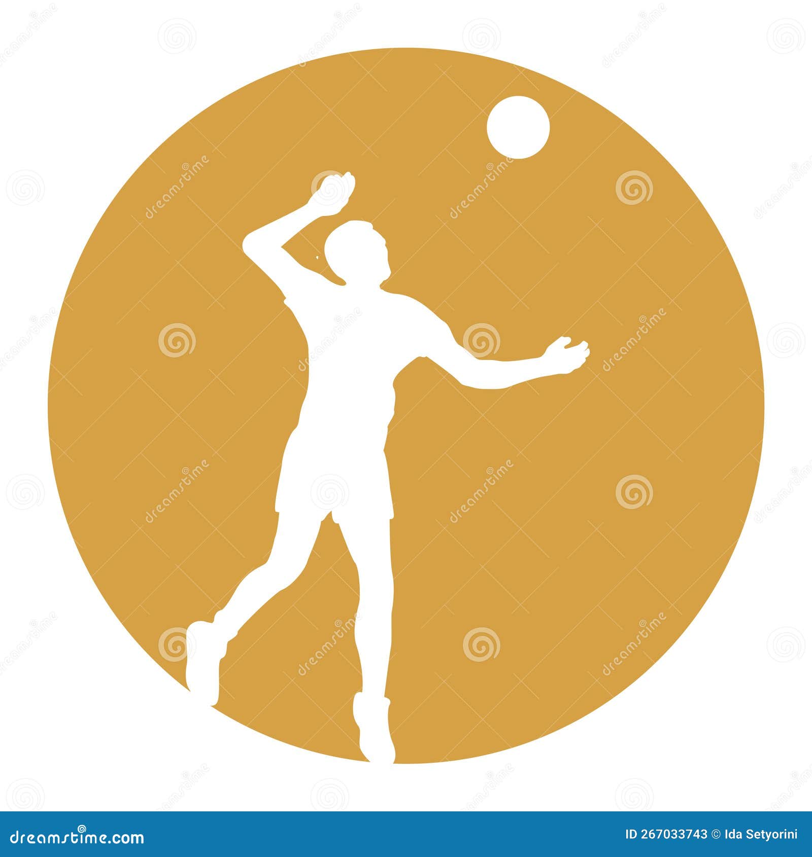 Male Volleyball Player Icon Vektor Stock Illustration - Illustration of ...