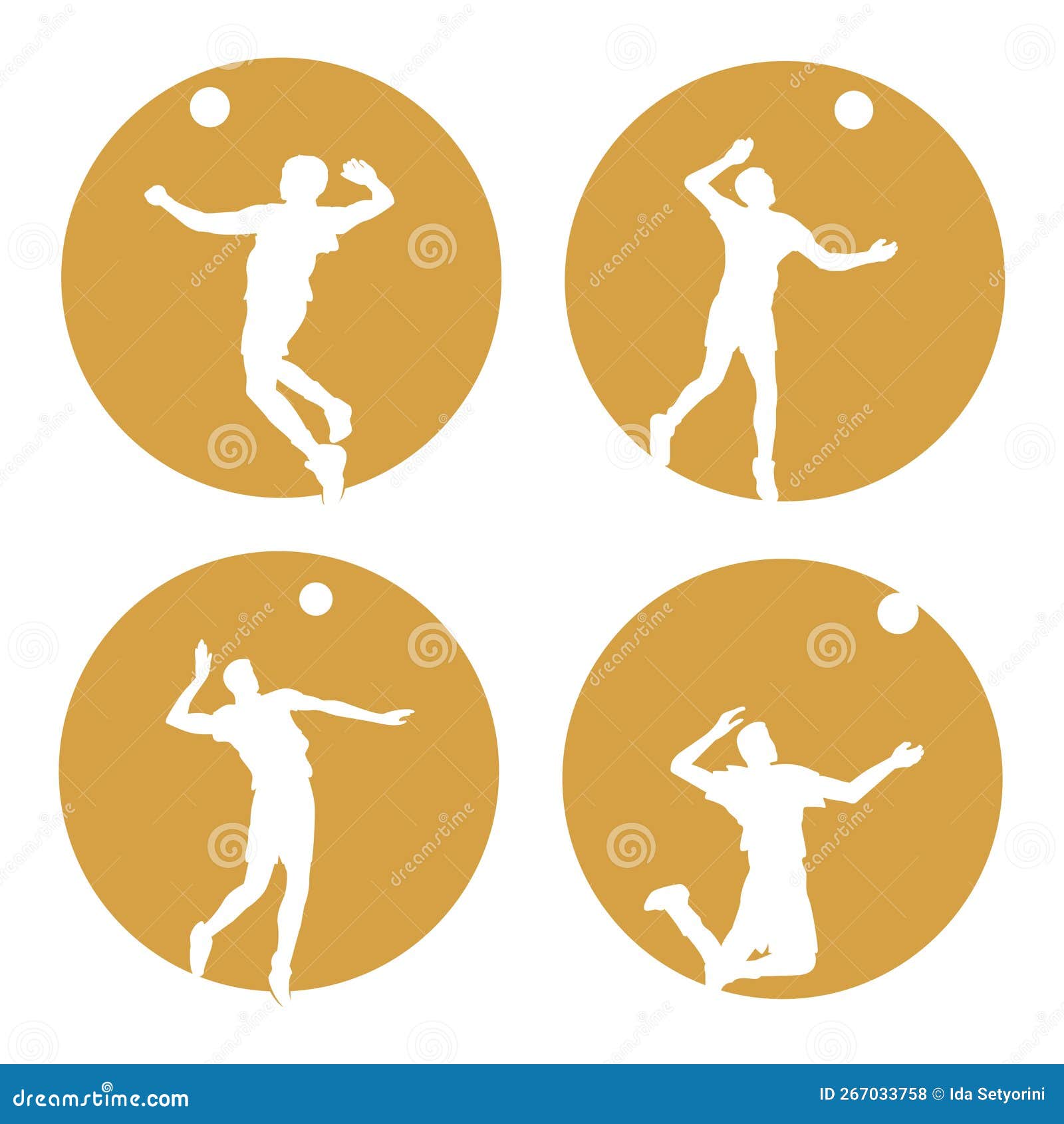 Male Volleyball Player Icon Vektor Stock Illustration - Illustration of ...