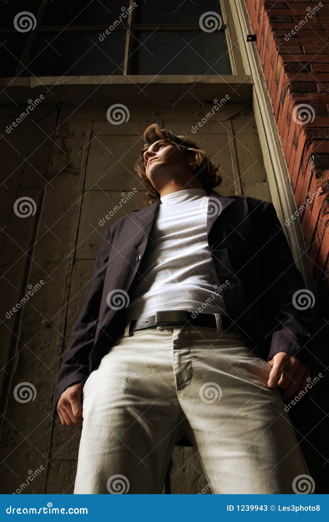 Male in waiting 2 stock image. Image of hair, romantic - 1239943