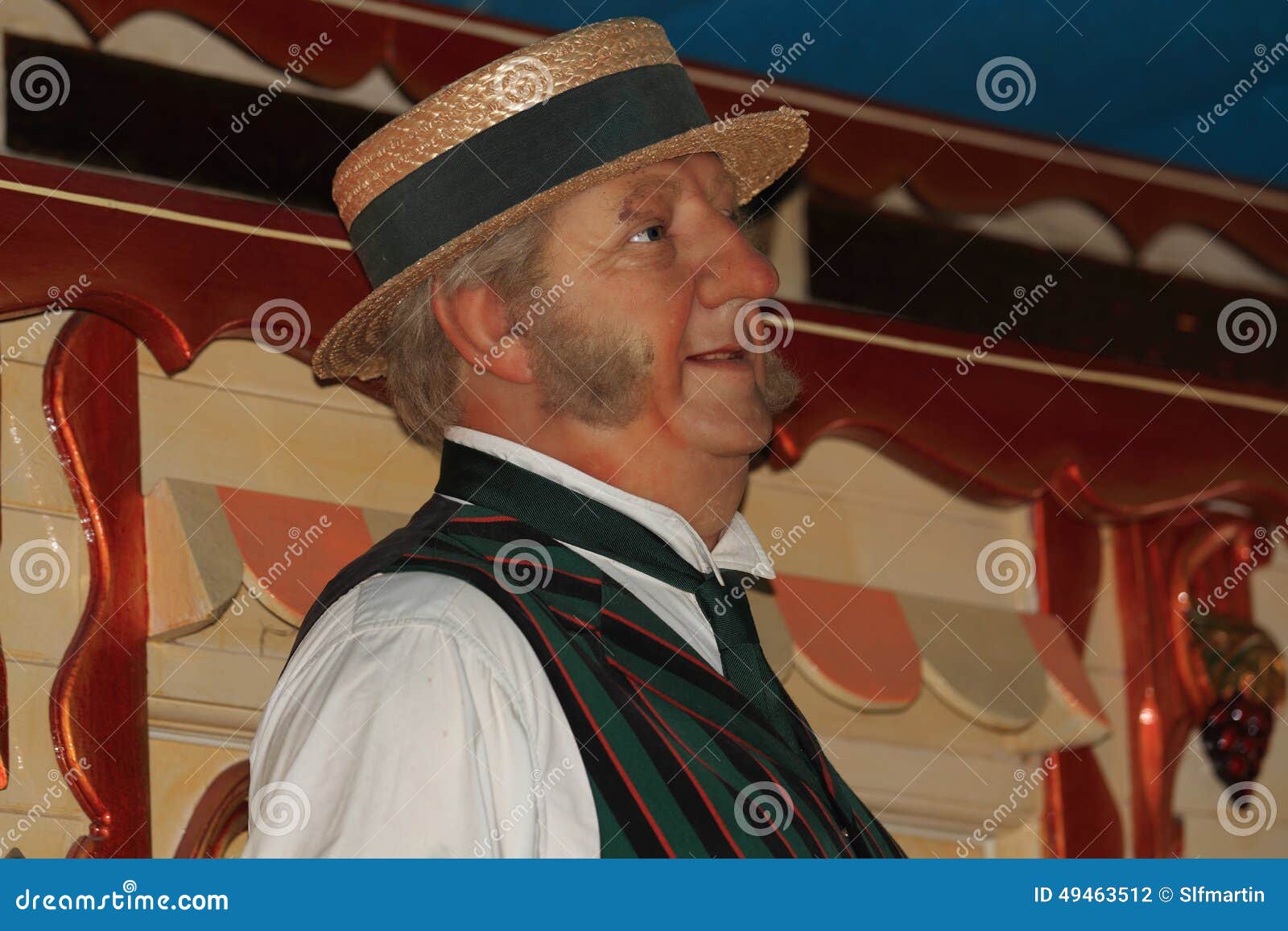 Male Waxwork Fairground/circus Worker Stock Photo - Image of beard ...
