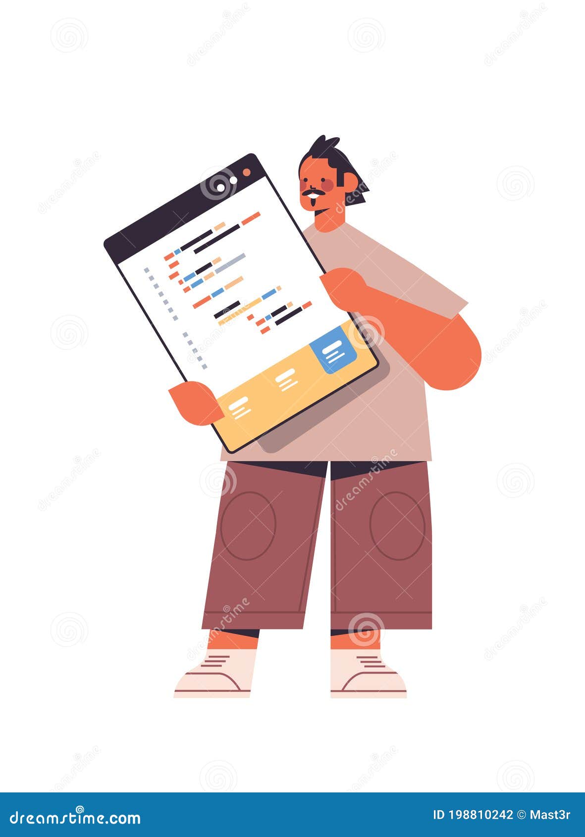 Male Web Developer Using Tablet Creating Program Code Development Of Software And Programming