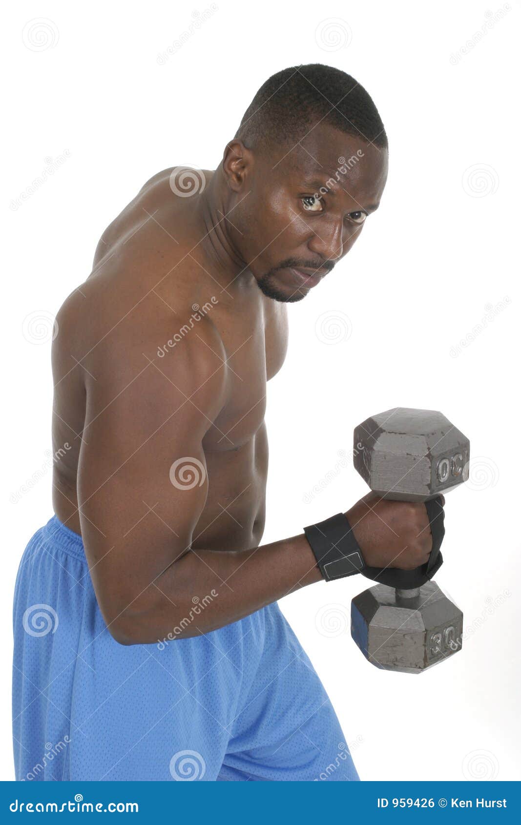 Male Weight Lifter 2 stock photo. Image of curl, power - 959426