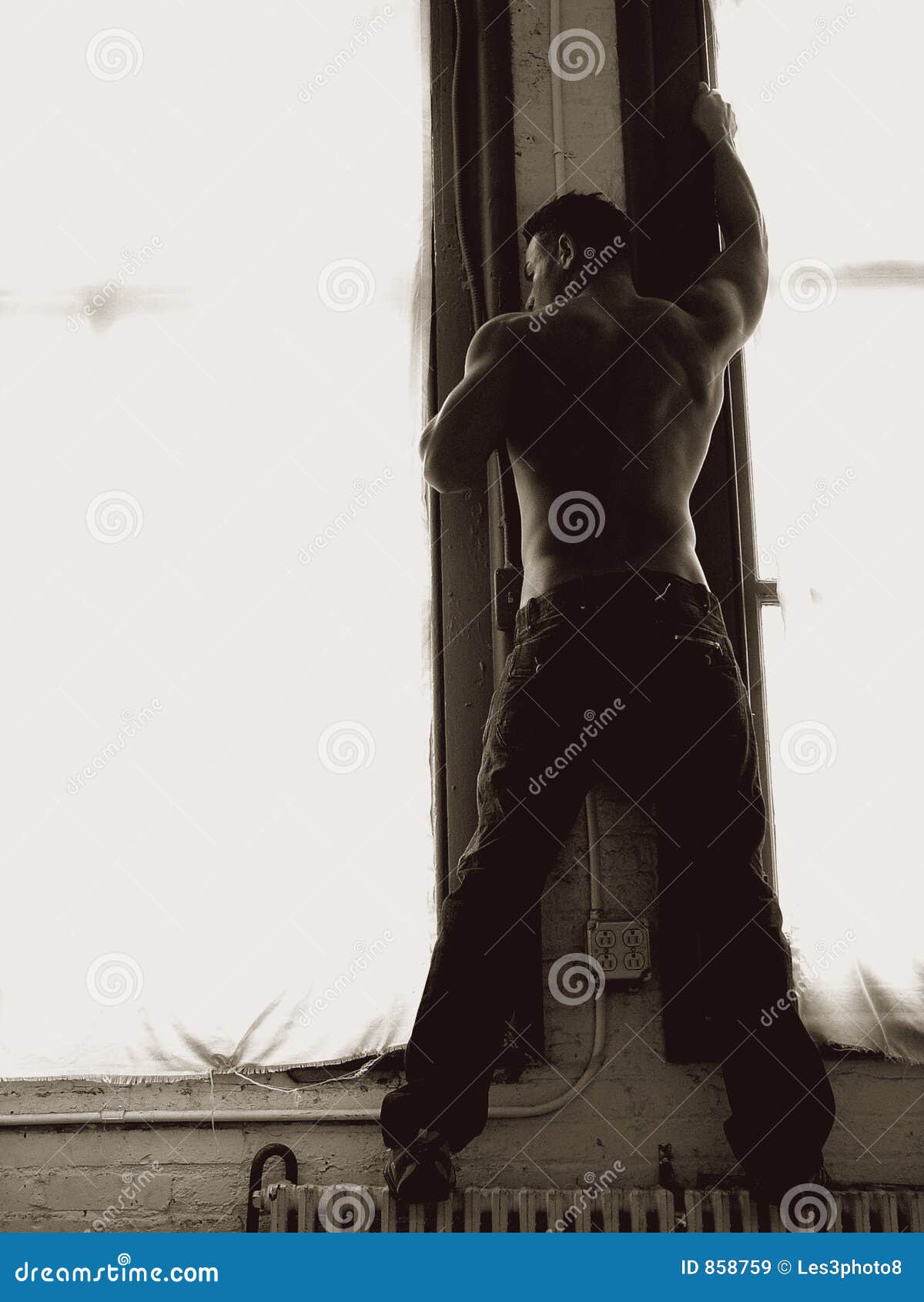 Male at windows stock image. Image of beach, athletic, american - 858759