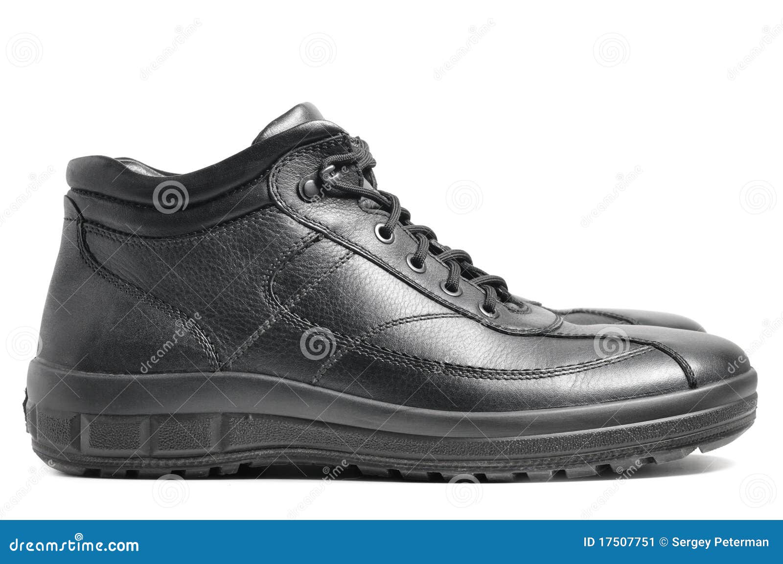Male Winter Boots Side View Stock Image - Image of background, still ...