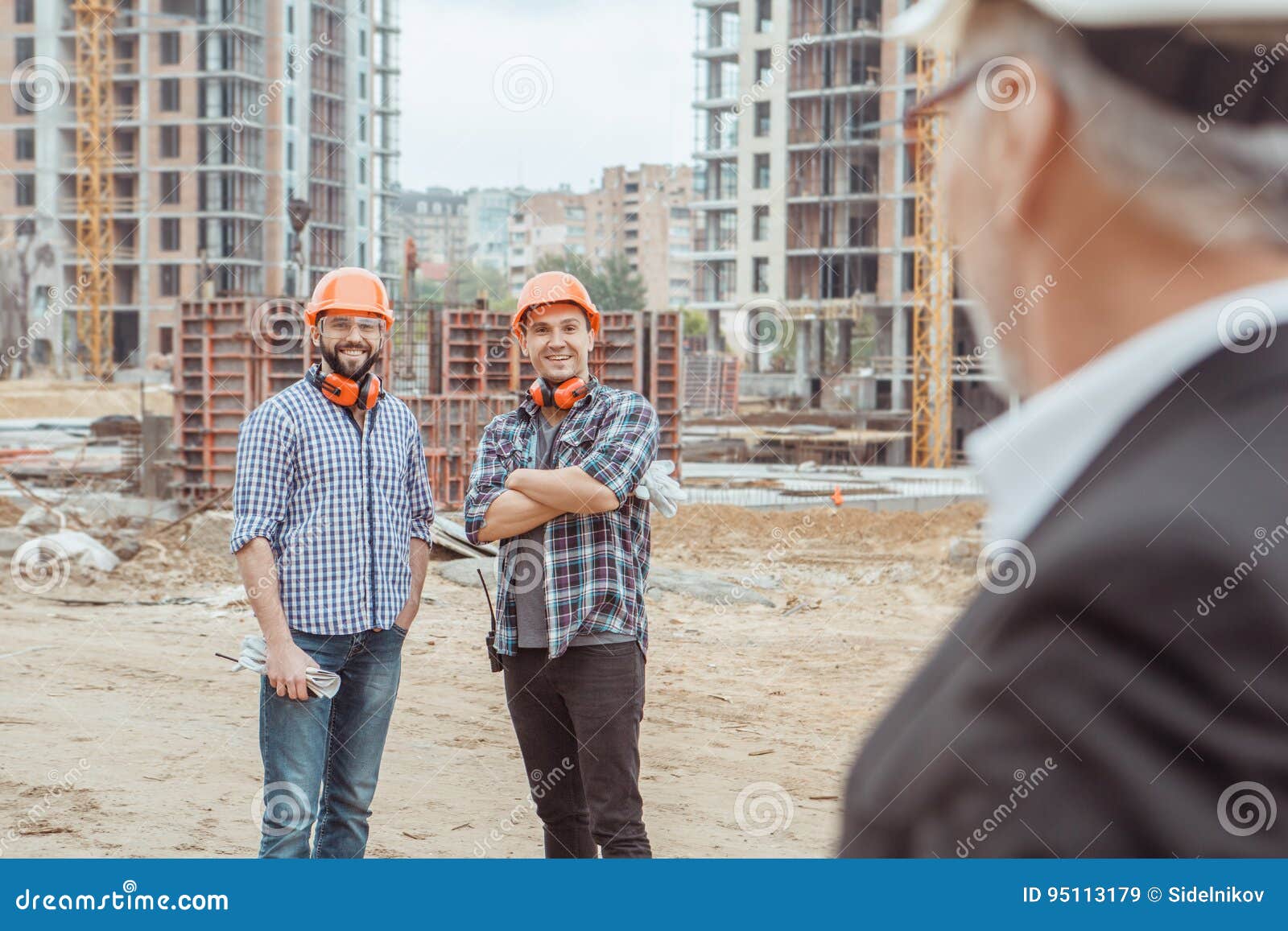 Male Work Building Construction Engineering Occupation Project Stock ...