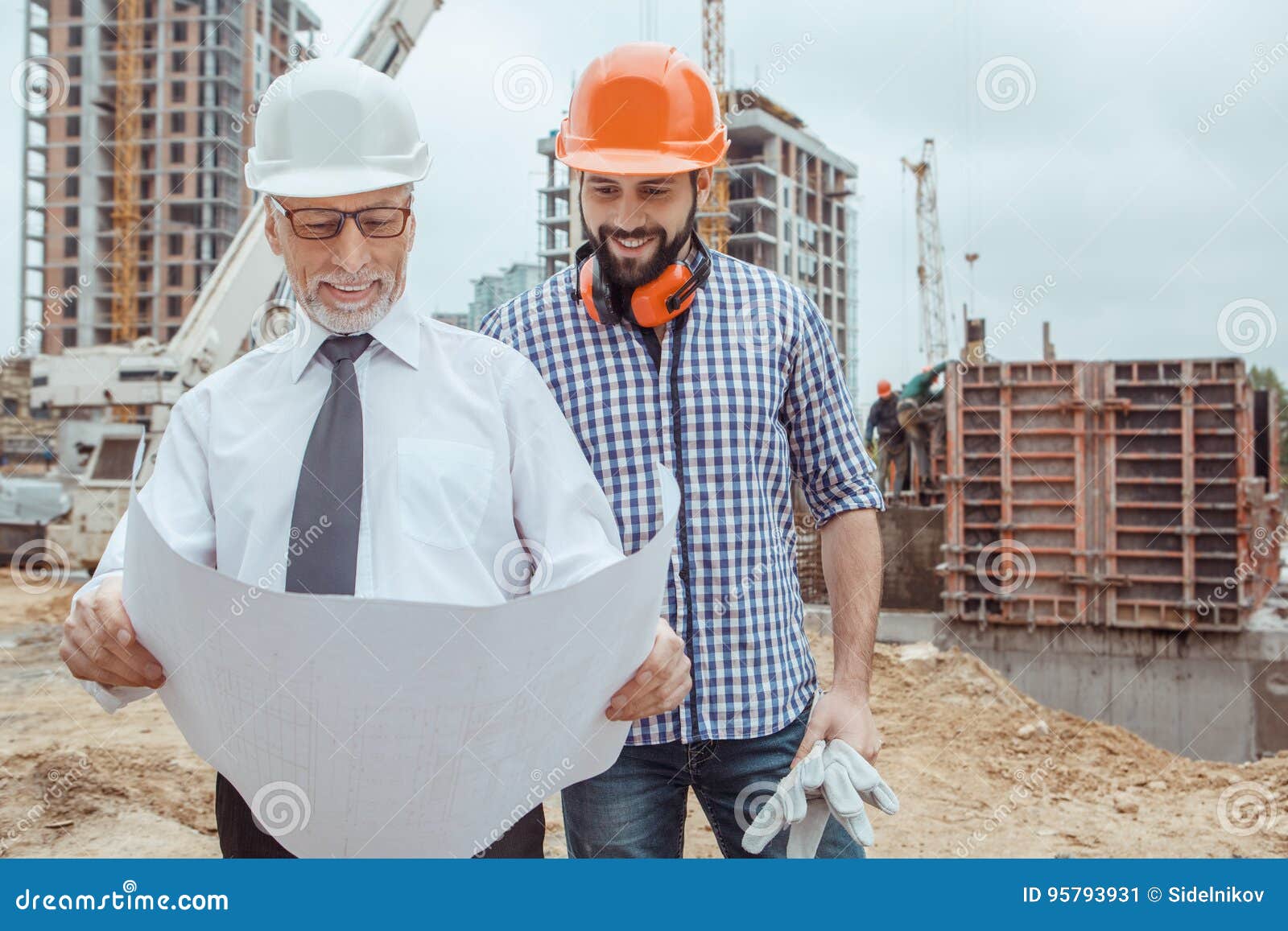 Male Work Building Construction Engineering Occupation Project Stock ...