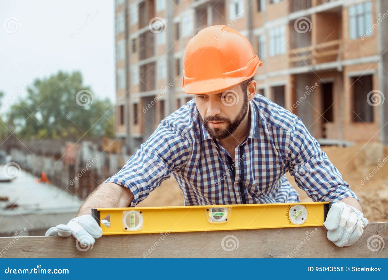 Male Work Building Construction Engineering Occupation Project Stock ...