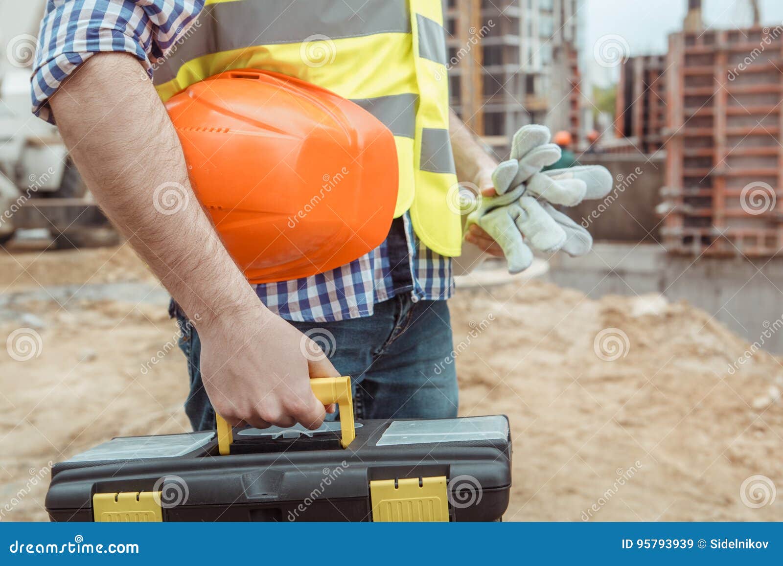 Male Work Building Construction Engineering Occupation Project Stock ...