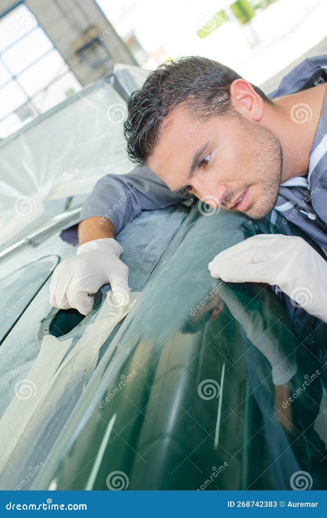 Male Worker Checking on Quality Stock Image - Image of clean ...