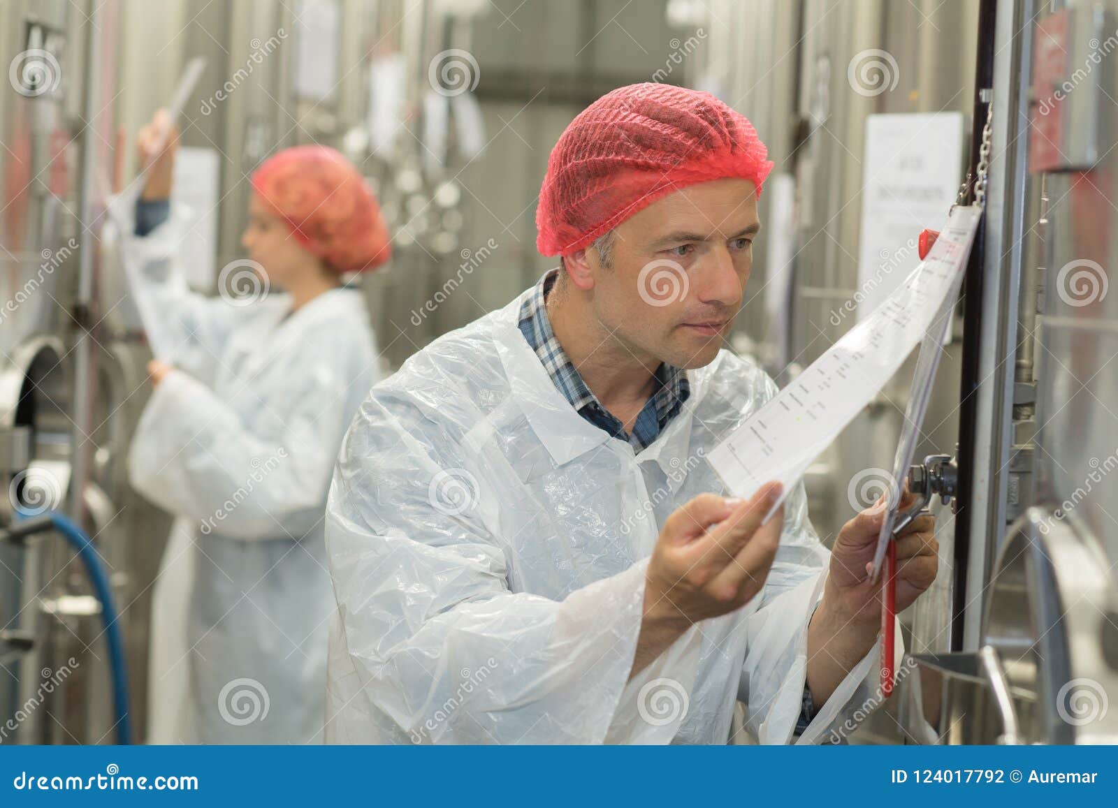 Male worker checking vat stock photo. Image of stainless - 124017792