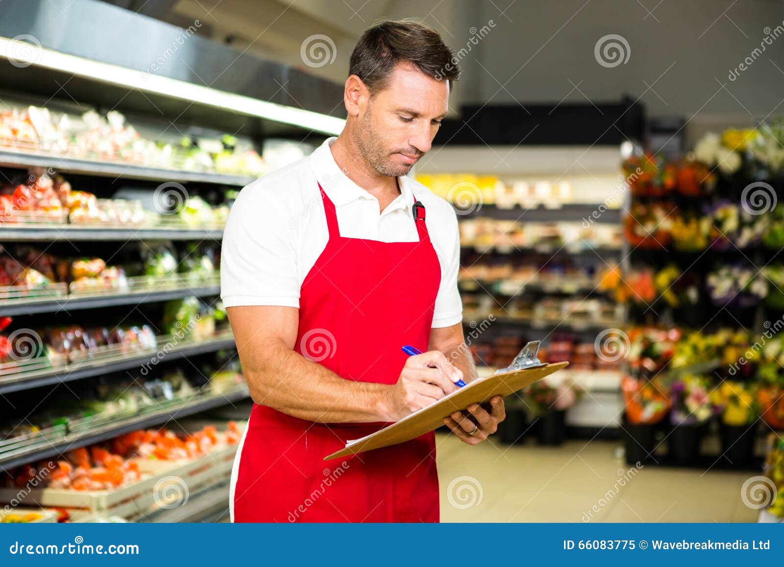 Male worker with clipboard stock image. Image of lifestyle - 66083775