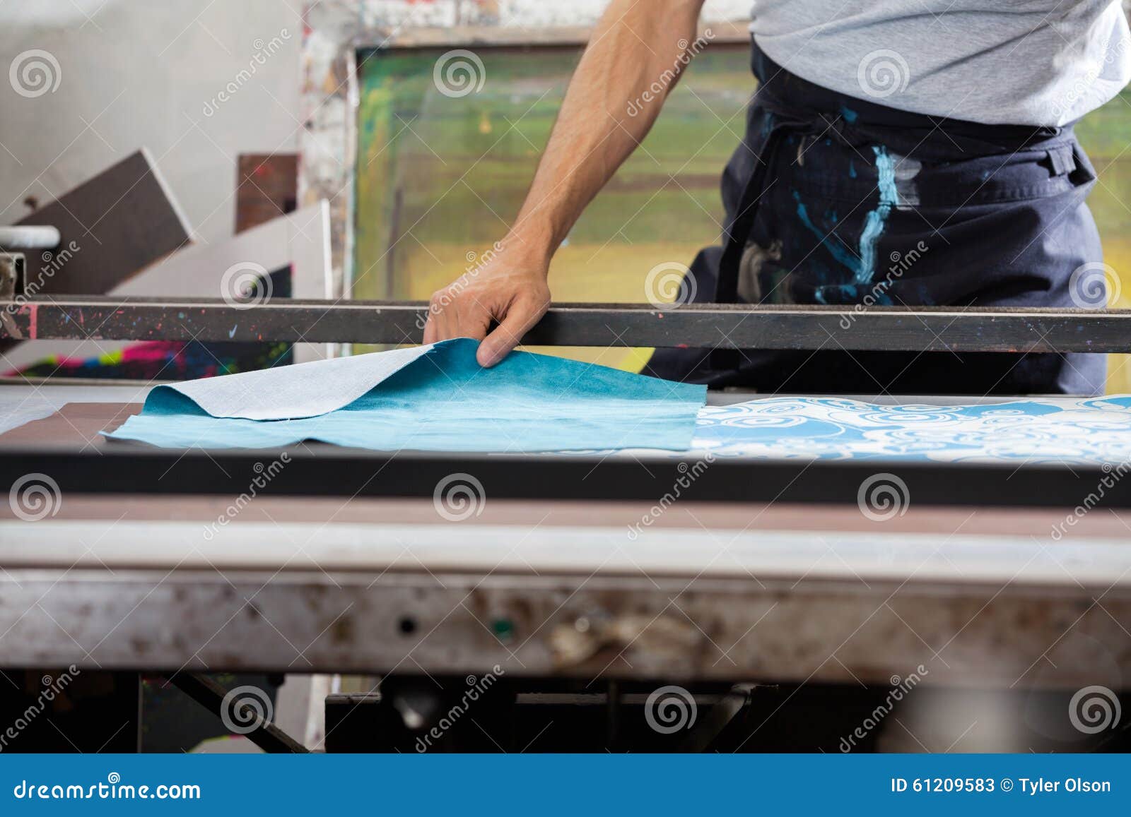 Male Worker Designing Paper in Factory Stock Image - Image of employee ...