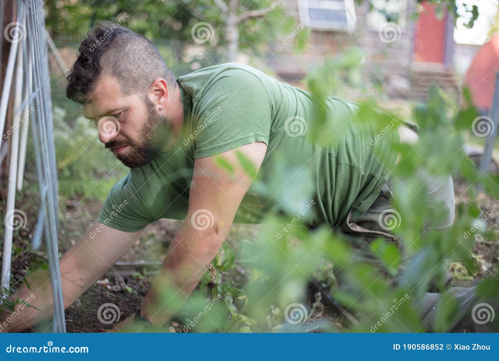 Male worker stock photo. Image of lawn, farming, hiking - 190586852
