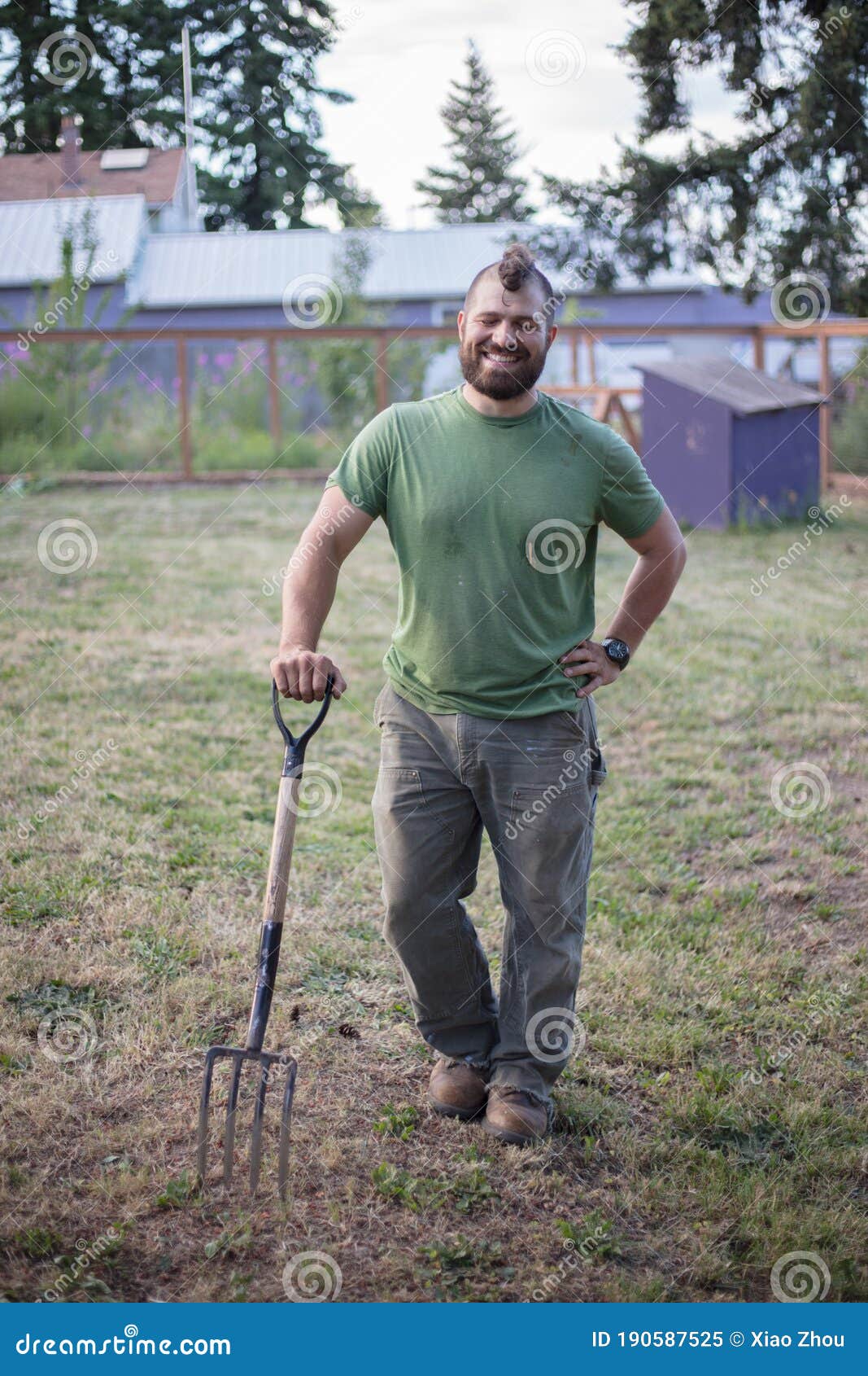 Male worker stock image. Image of mower, photographer - 190587525