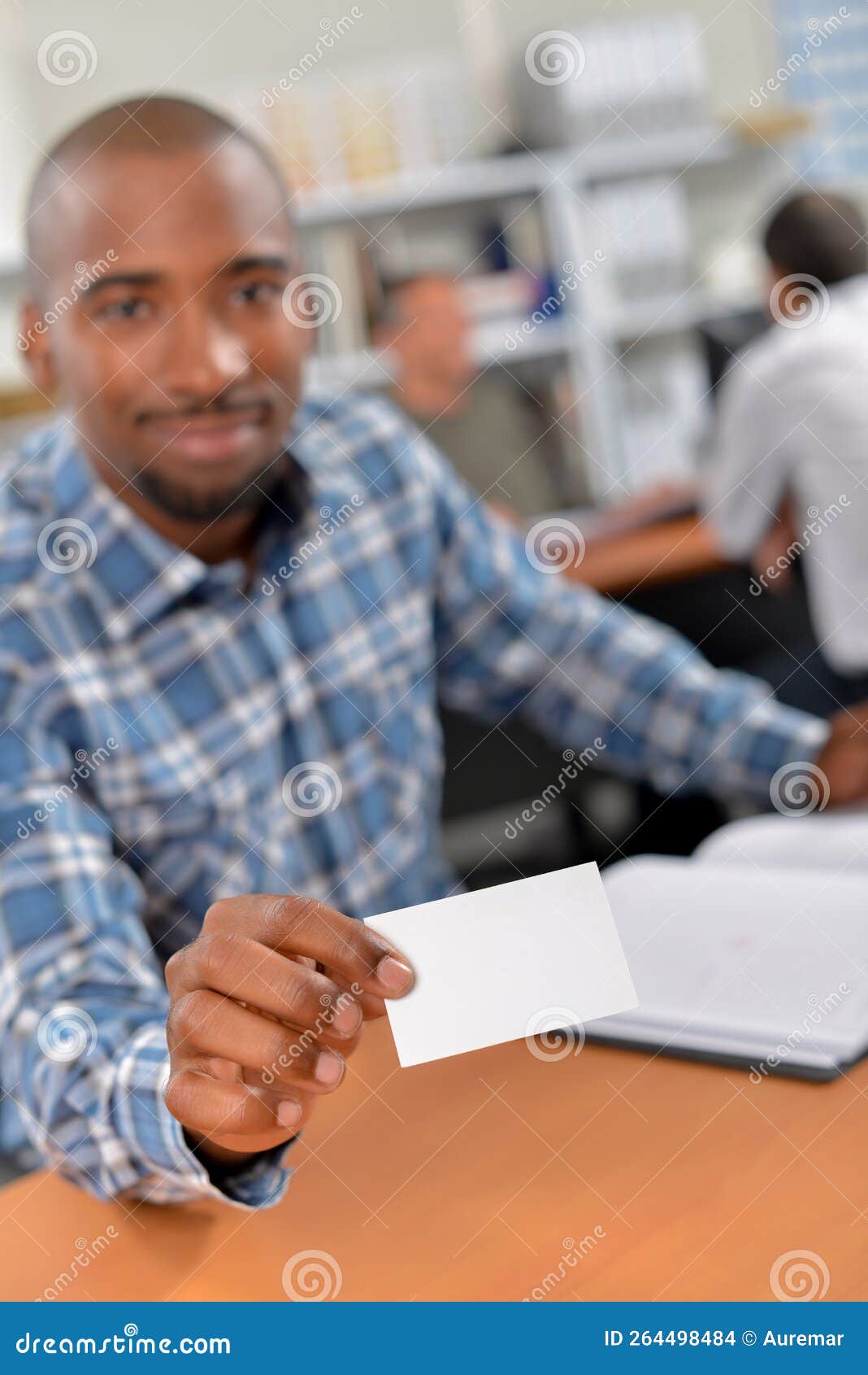 Male Worker Giving Business Card Stock Photo - Image of giving, style ...