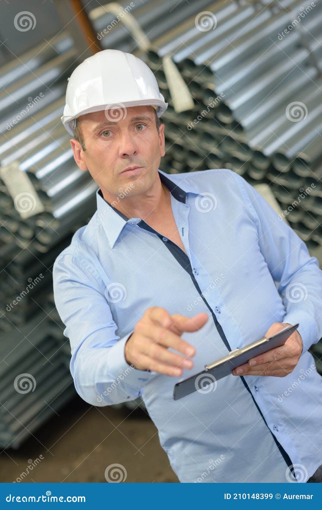Male worker giving order stock image. Image of folder - 210148399