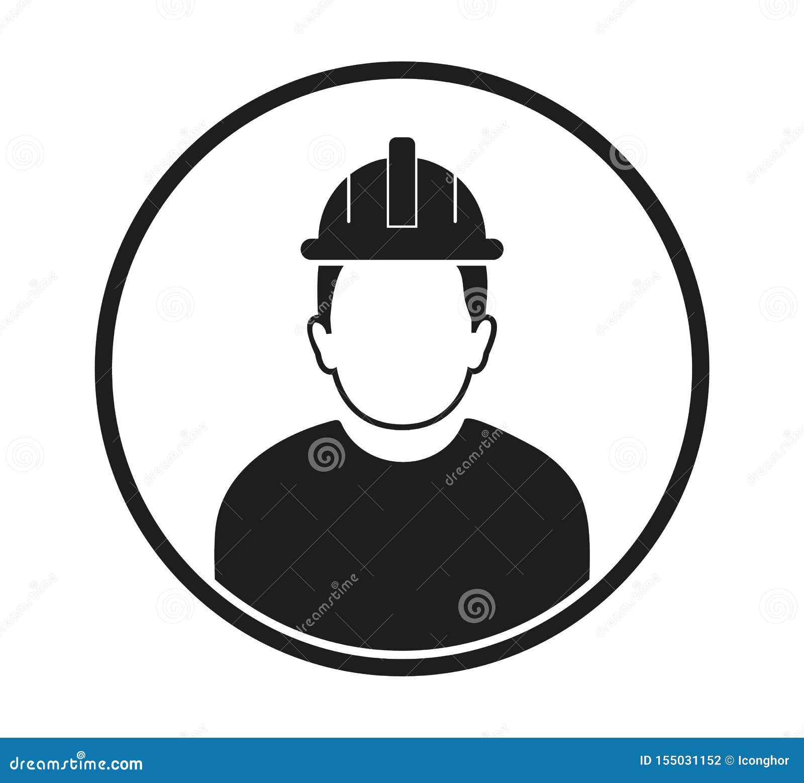 Male worker Icon. stock vector. Illustration of repairman - 155031152