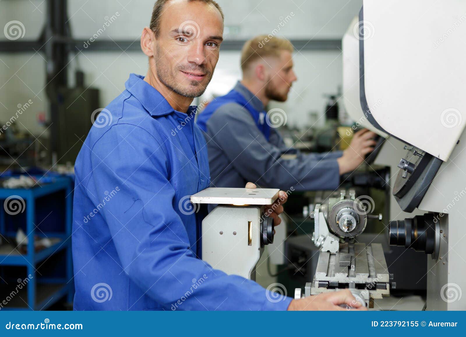 Male Worker at Metal Factory Stock Image - Image of line, milling ...