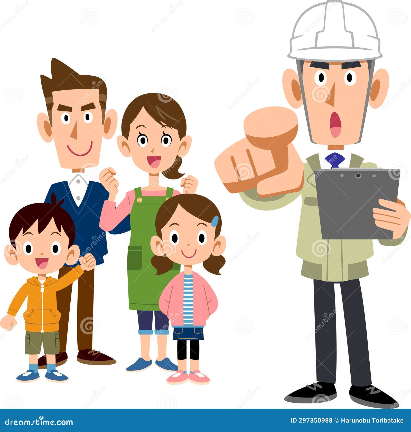 Worker Pointing On The Word Construct Stock Image | CartoonDealer.com ...