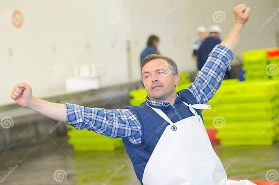 Male worker stretching stock image. Image of workforce - 287836881