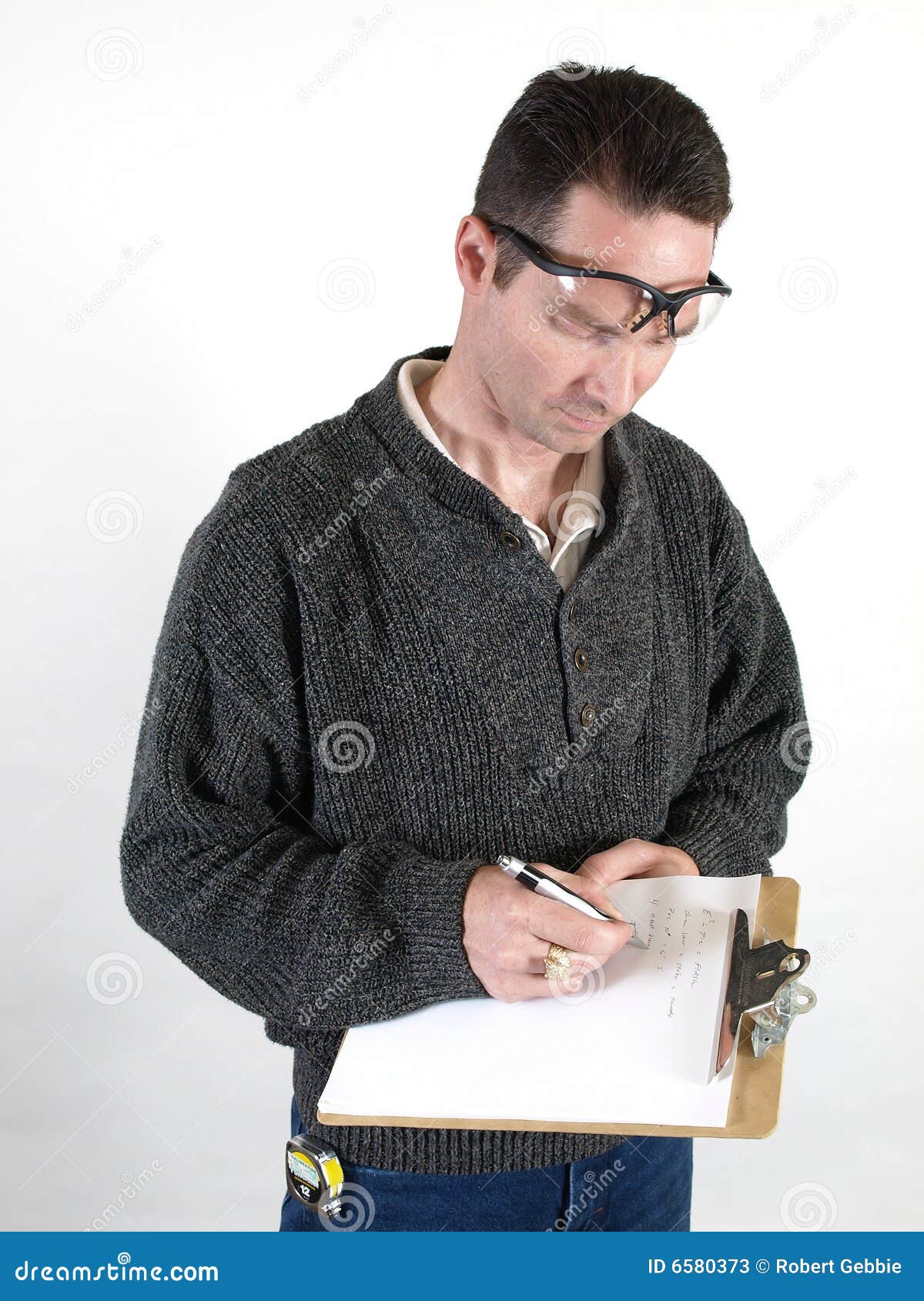 Male Worker Taking Notes stock image. Image of notes, hardworking - 6580373
